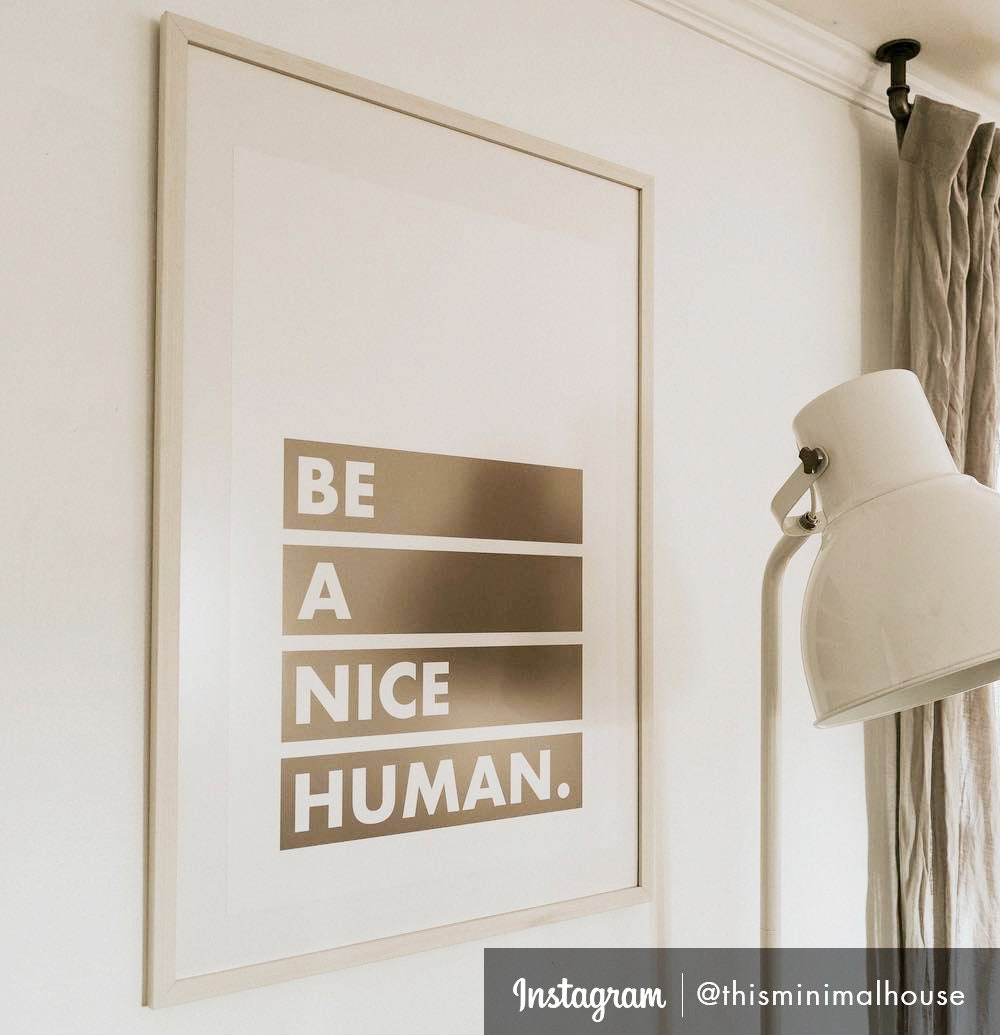 Be A Nice Human Mailed Poster Print Printed Art Print and | Etsy