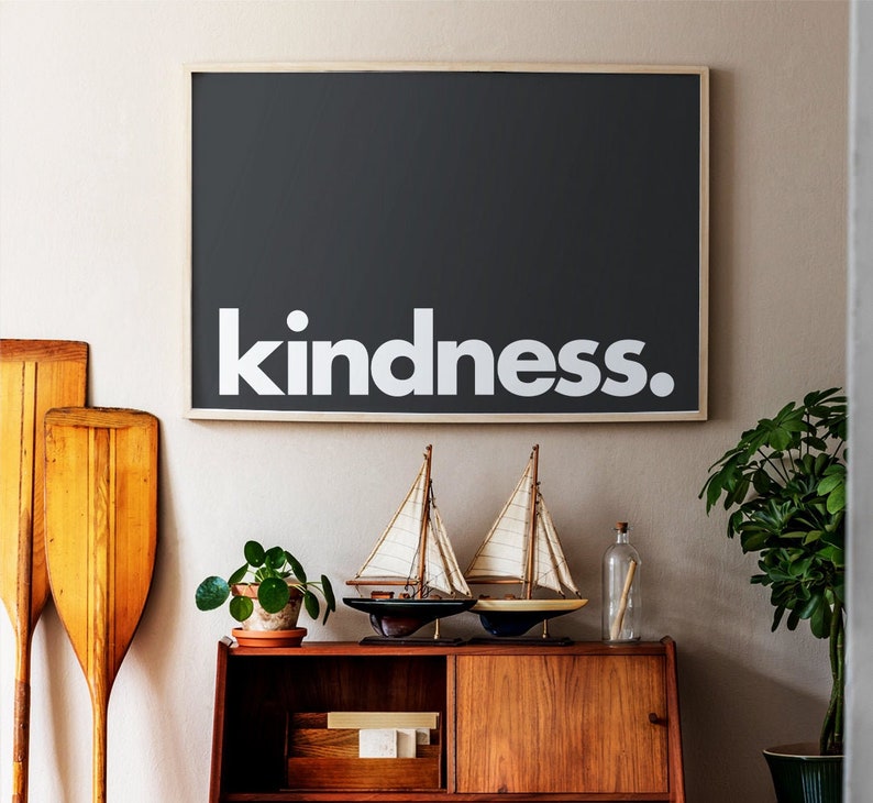 Kindness Printable Wall Art Kids Nursery Art Positive Quote - Etsy