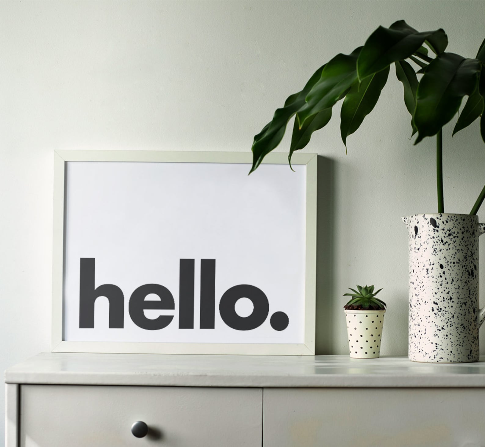 Hello Printable Wall Art Minimalistic Typography Poster - Etsy