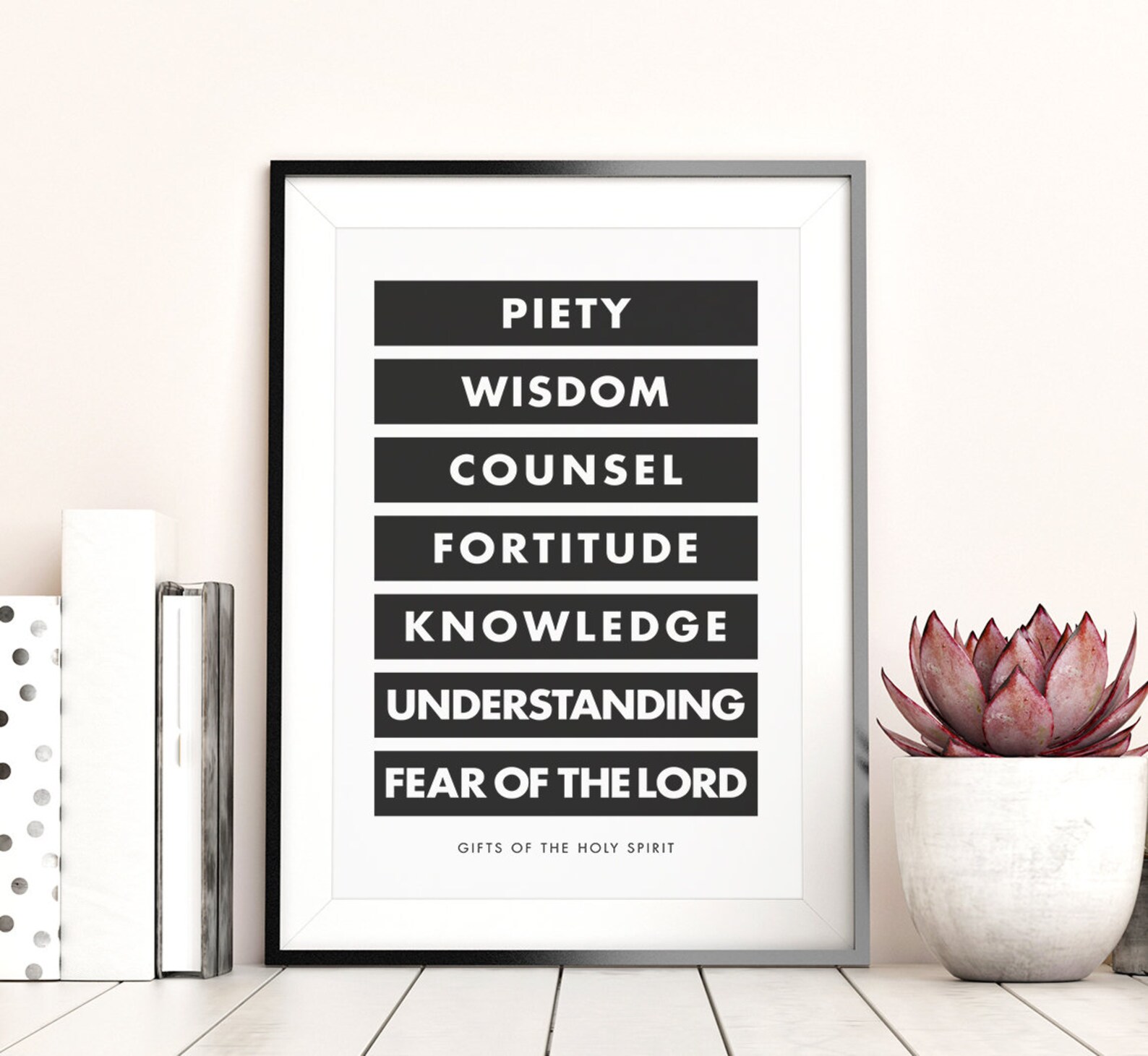 7 Gifts of the Holy Spirit, Printable Wall Art, Christian Poster, Bible ...