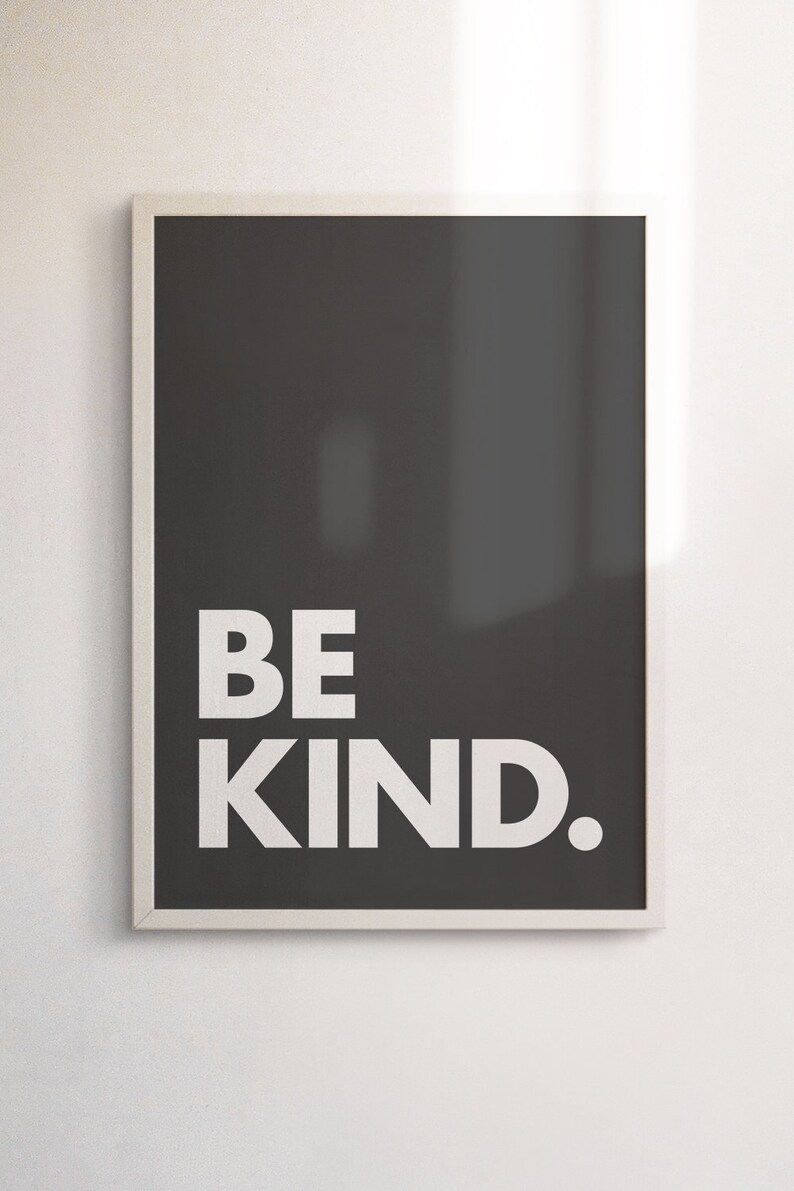 Be Kind Printable Wall Art, Classroom Poster, Scandinavian Nursery ...
