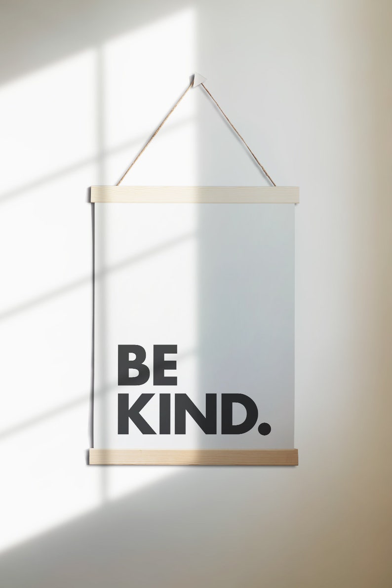 Be Kind Printable Wall Art Kids Nursery Decor Positive | Etsy