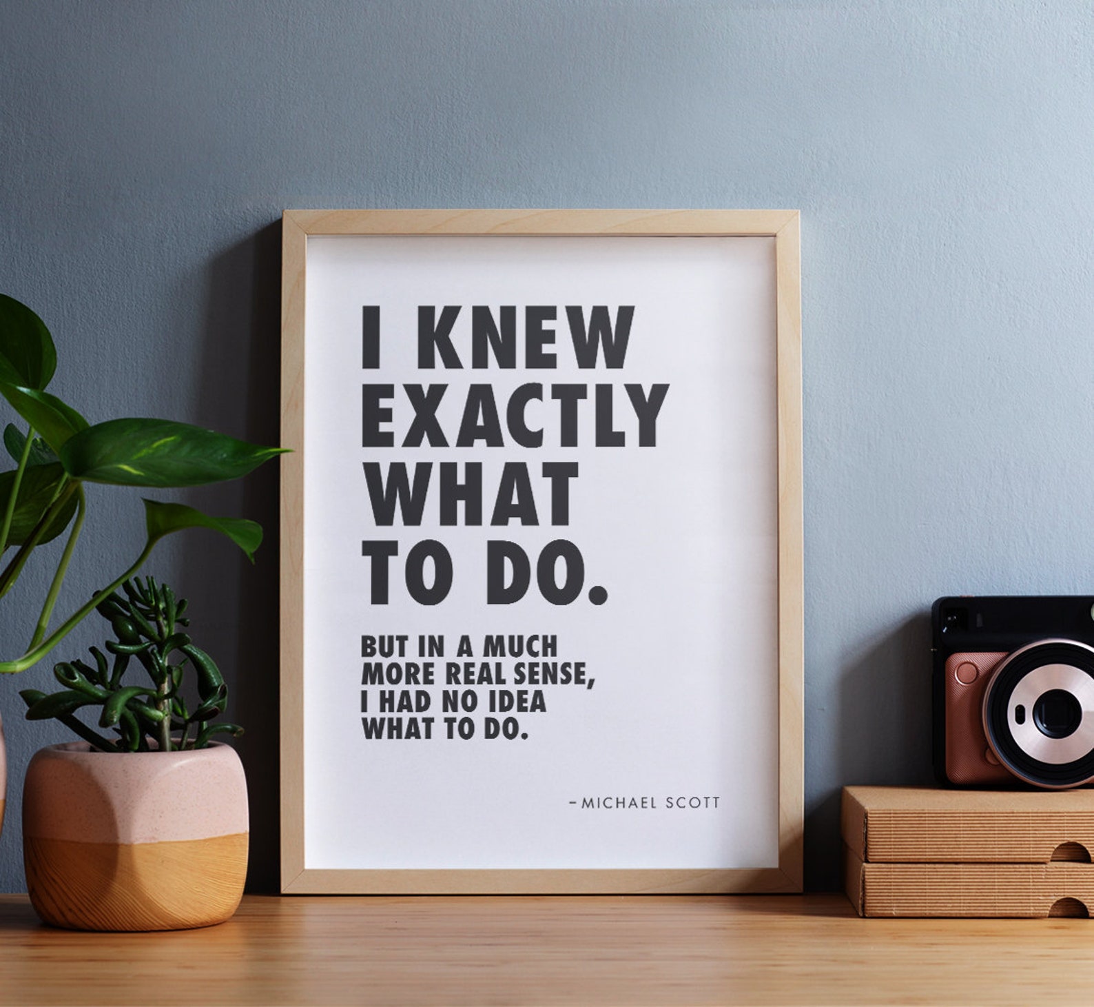 Michael Scott Office Quote Printable Wall Art I Knew Exactly | Etsy