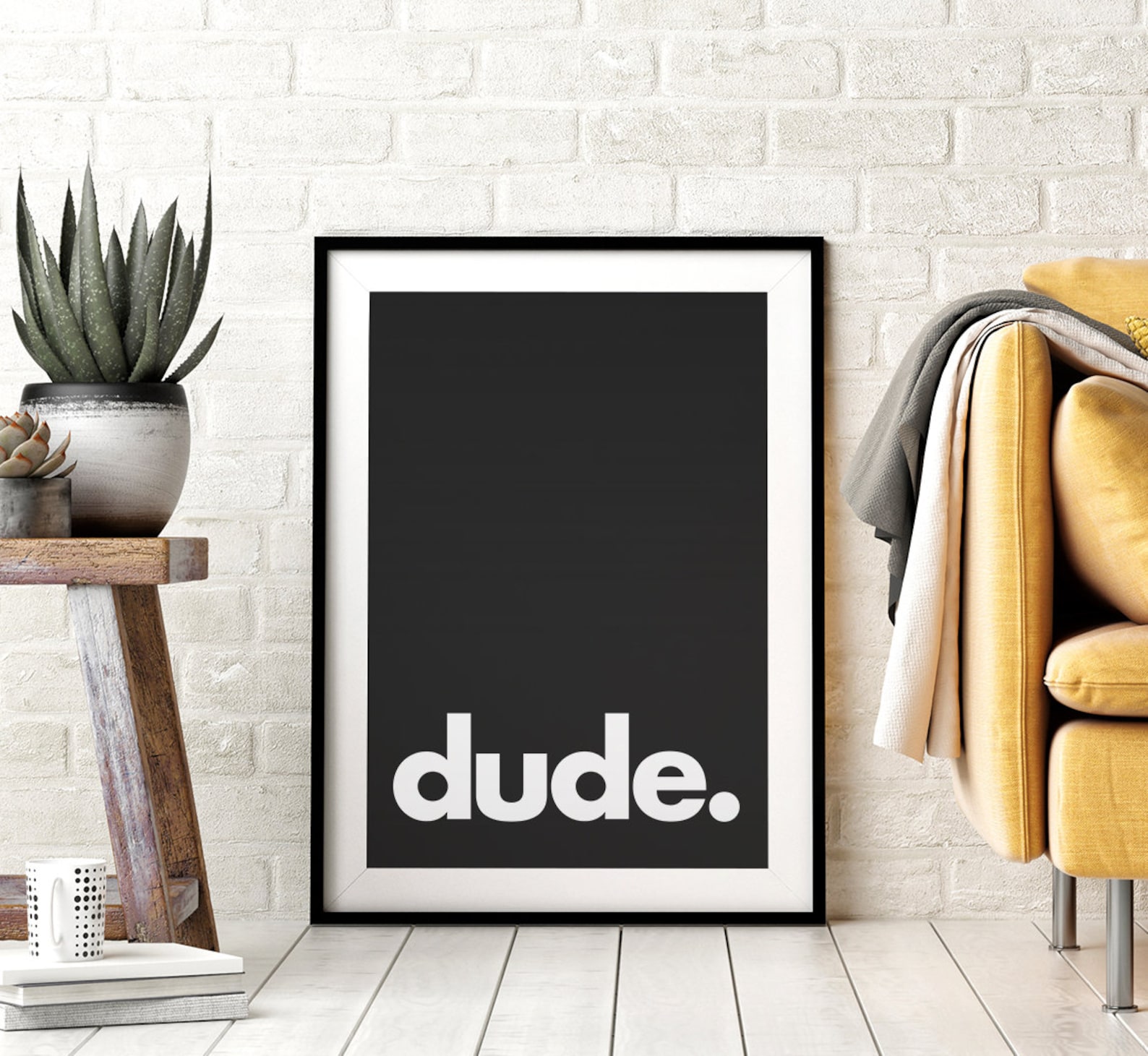 Dude. Printable Wall Art Minimalistic Typography Poster - Etsy