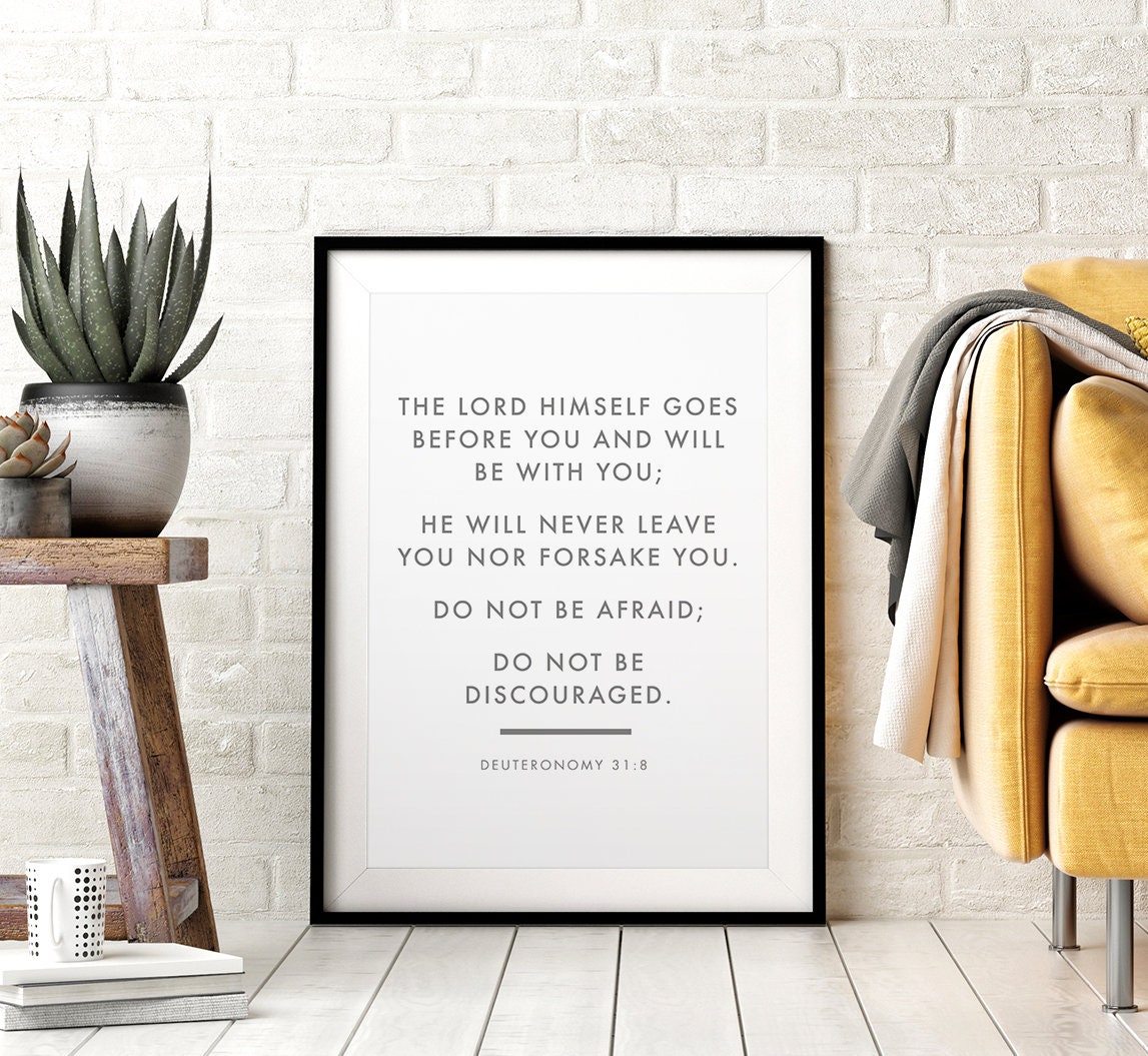 The Lord Himself Goes Before You Bible Verse Printable Wall Art ...