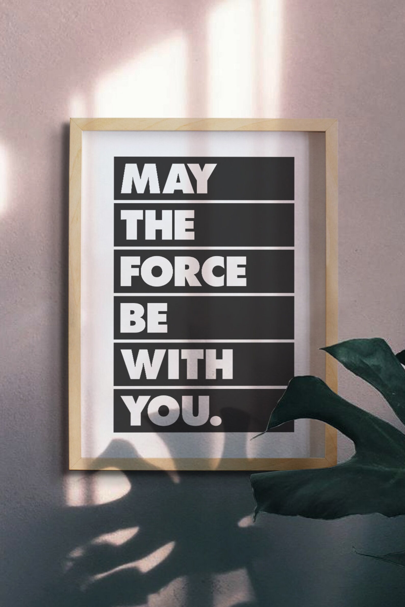 May the Force Will Be With You Printable Wall Art, Star Wars Obi-wan ...
