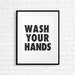 Wash Your Hands Printable Wall Art, Bathroom Sign, Class Room Decor ...