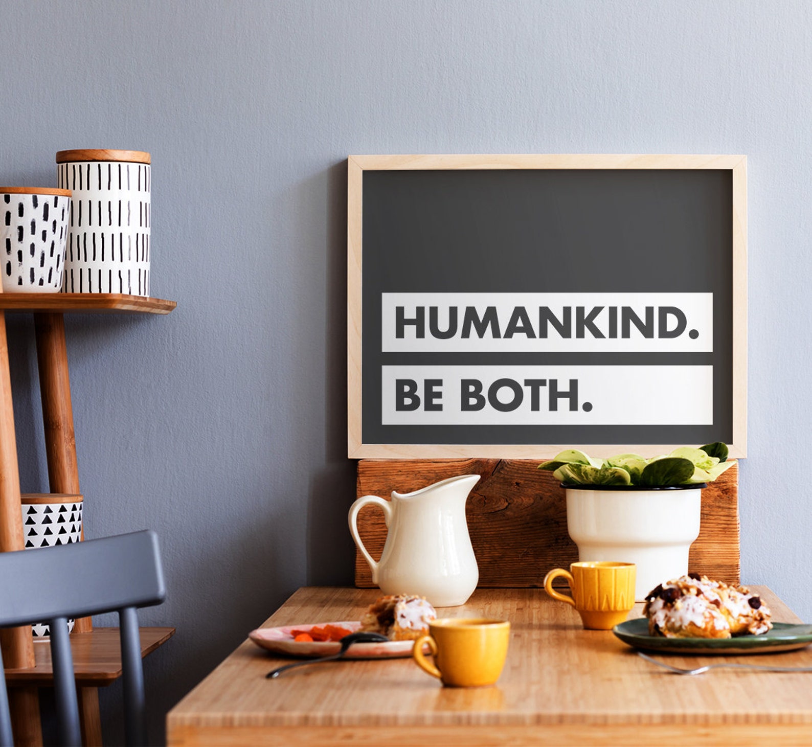 Humankind - Be Both Printable Wall Art, Kids Nursery Decor, Positive ...