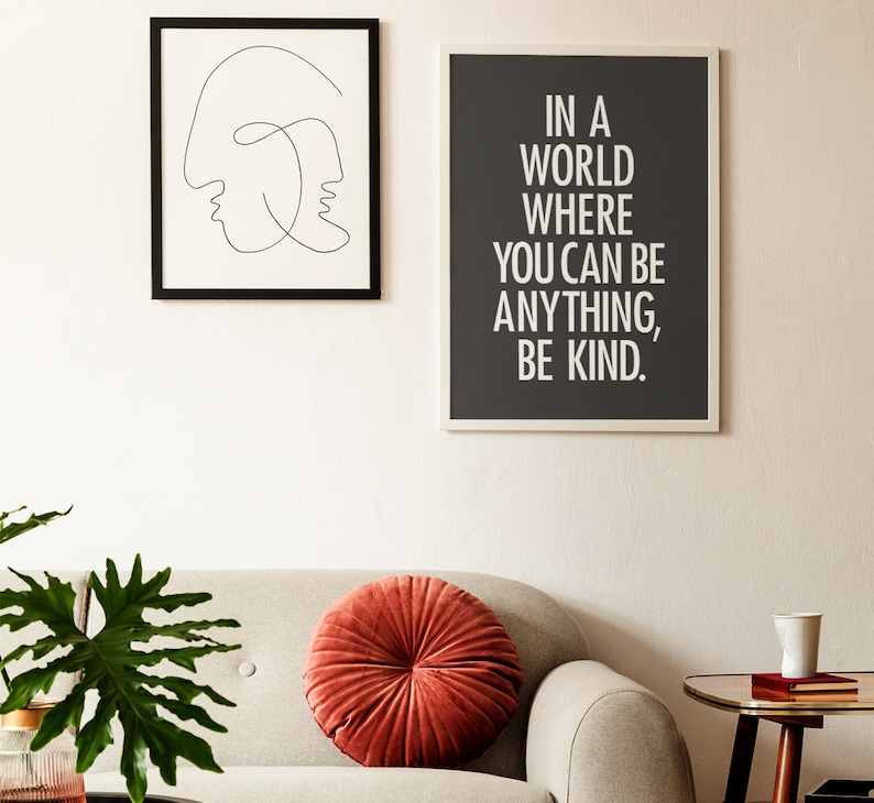 In A World Where You Can Be Anything Be Kind Printable Wall - Etsy