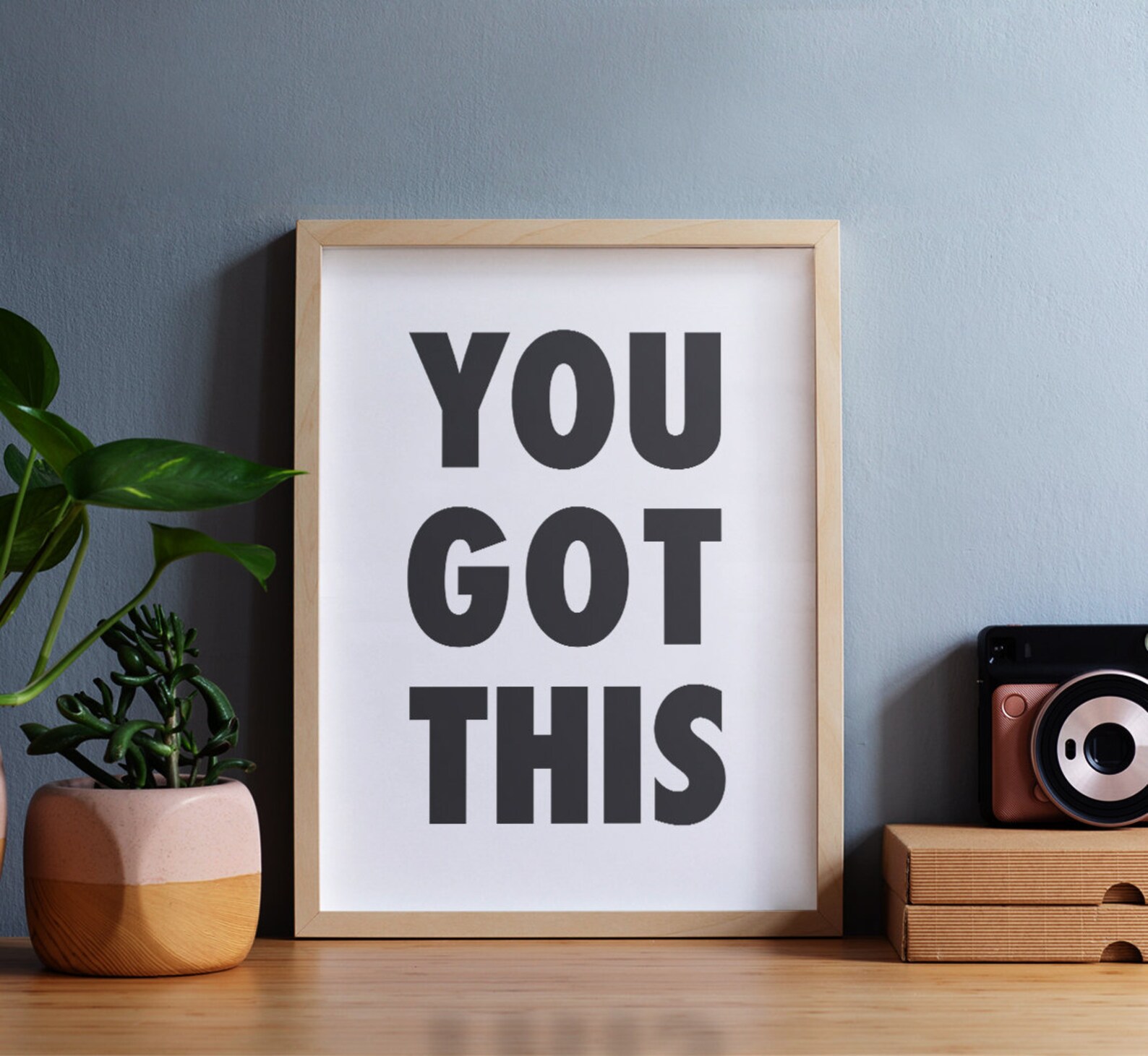 You Got This Printable Wall Art, Black & White Typography ...
