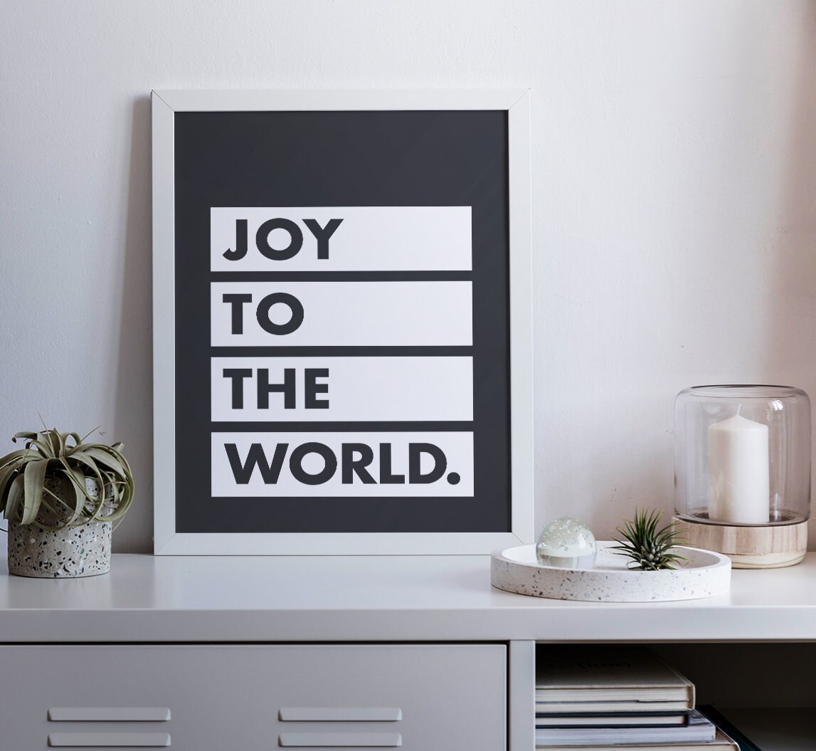 Joy to the World Printable Wall Art Christmas Print | Etsy