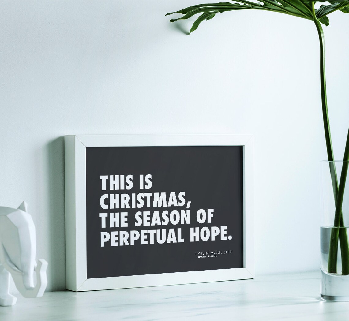 Home Alone Christmas Quote Printable Wall Art This is | Etsy