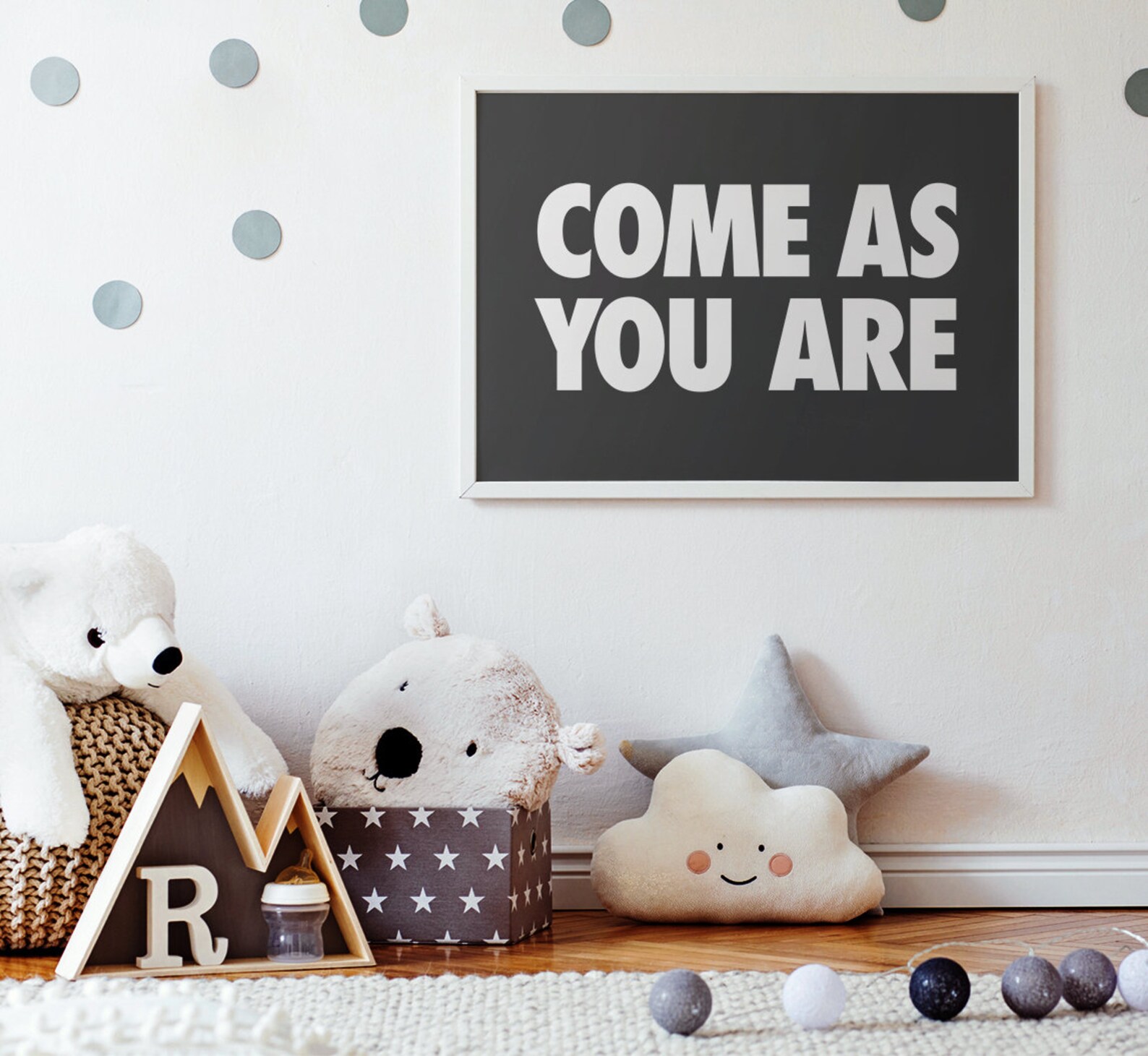 Come as You Are Printable Wall Art, Black and White Minimalist Print ...