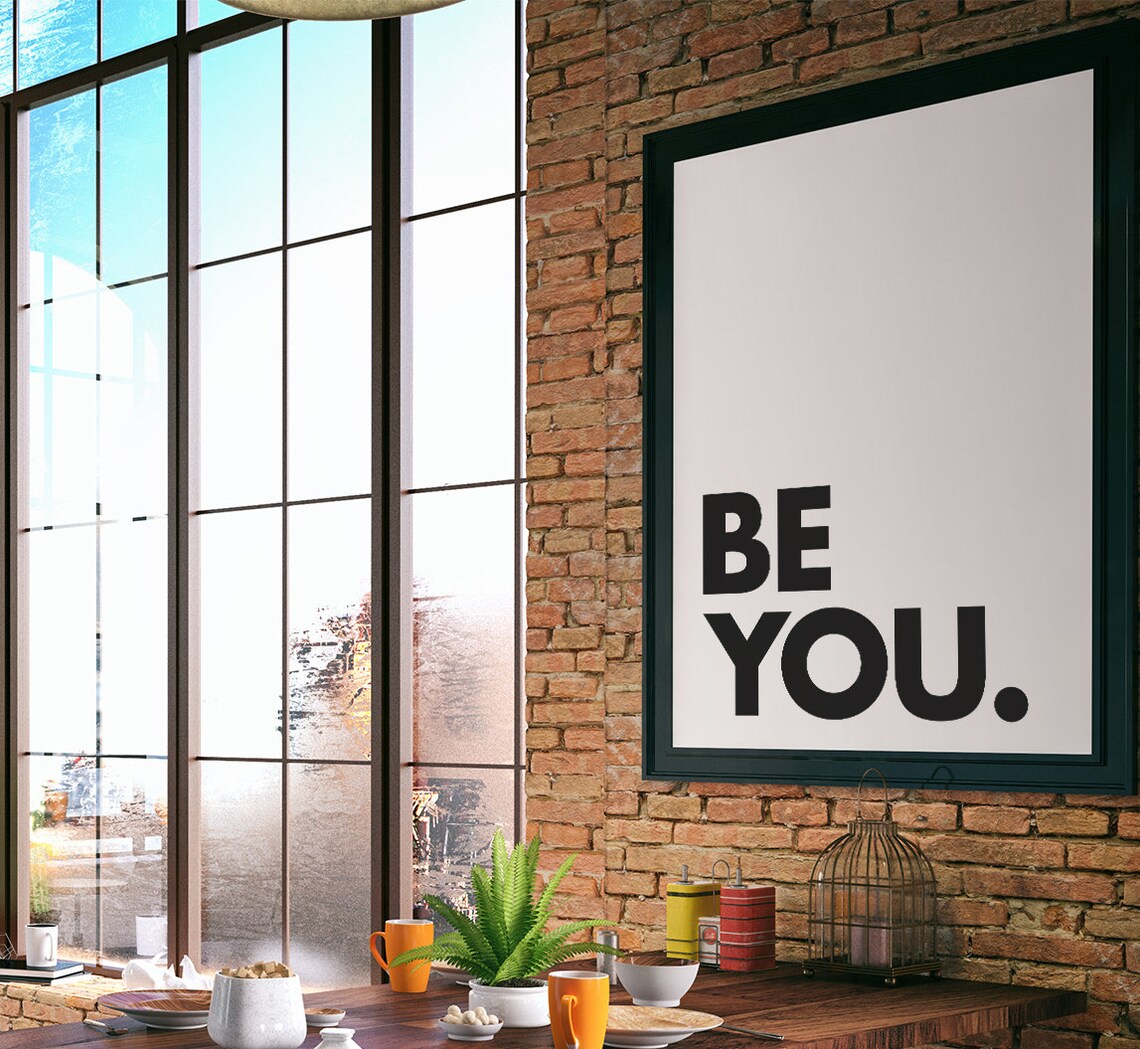 Be You Diy Printable Wall Art Classroom Poster Scandinavian - Etsy
