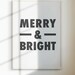 Merry and Bright Printable Wall Art Christmas Print - Etsy