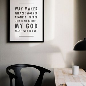 Way Maker Song Lyrics Printable Wall Art, Sinach Lyrics, Christian ...