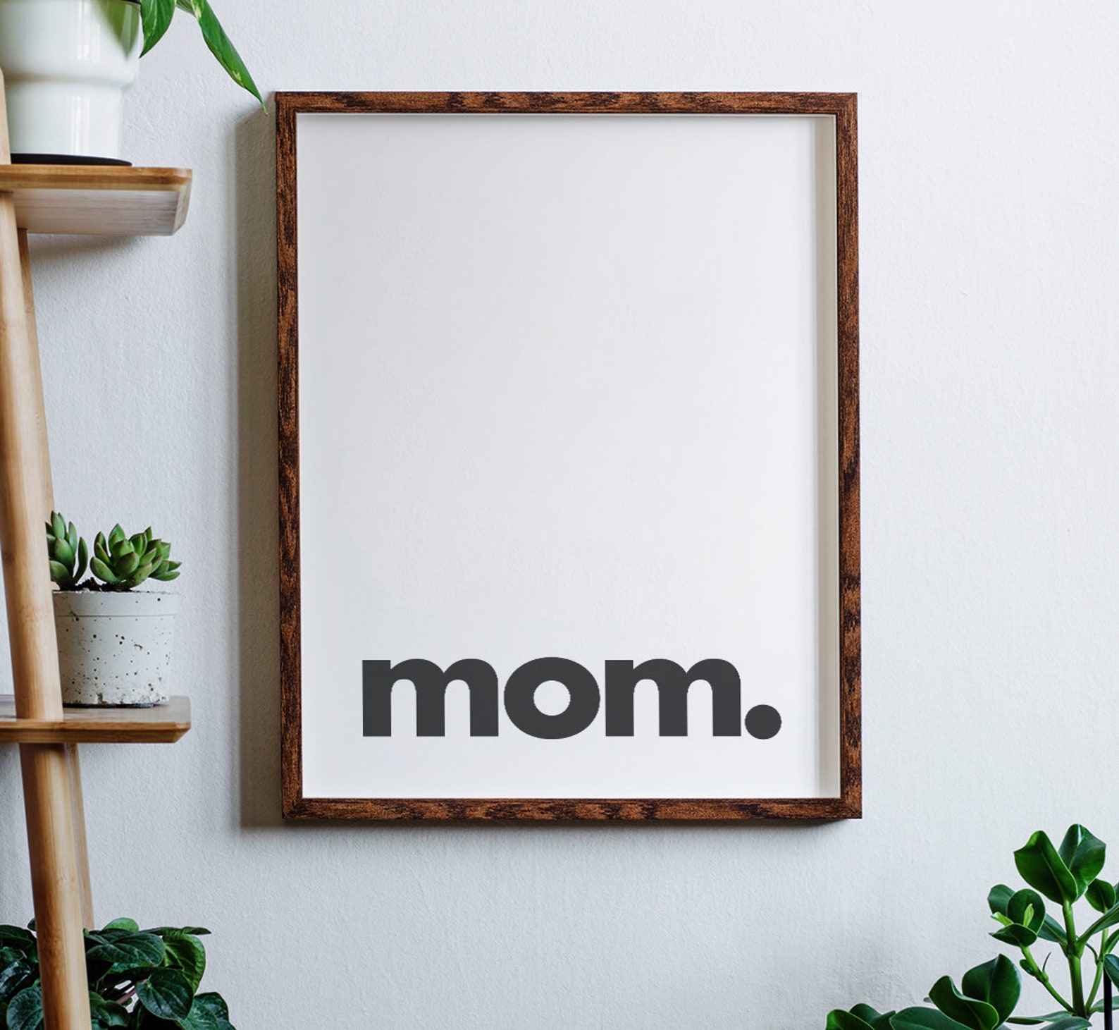 Mom. Printable Wall Art Minimalistic Typography Poster Black - Etsy