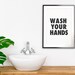 Wash Your Hands Printable Wall Art, Bathroom Sign, Class Room Decor ...