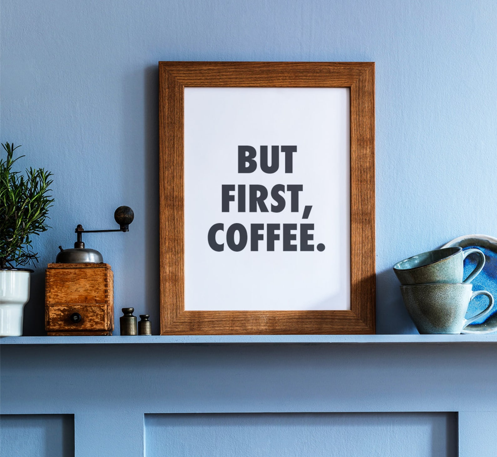 But First Coffee Printable Wall Art Black & White Kitchen - Etsy