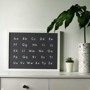 Alphabet Printable Wall Art, Black & White Modern Kids Room, Nurseryart ...