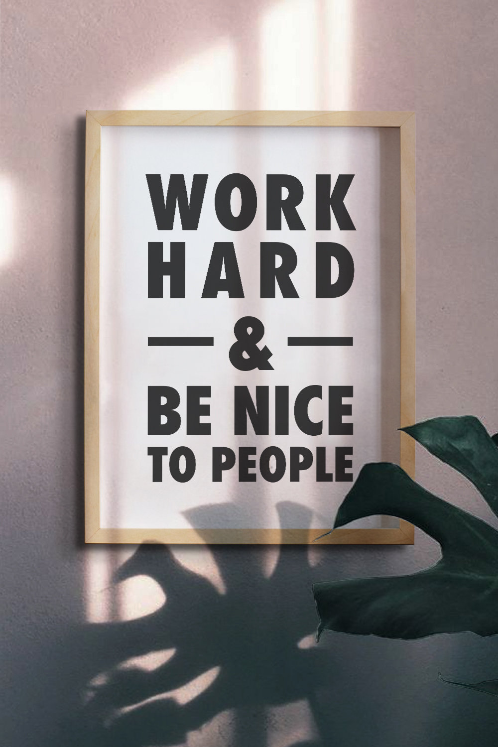 Work Hard and Be Nice to People Mailed Poster Print, Printed Art, Print ...