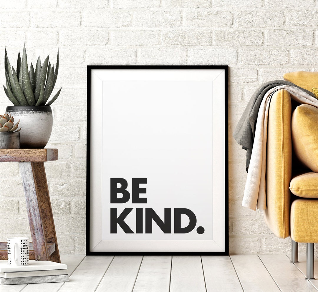 Be Kind Printable Wall Art, Kids Nursery Decor, Positive Quote ...
