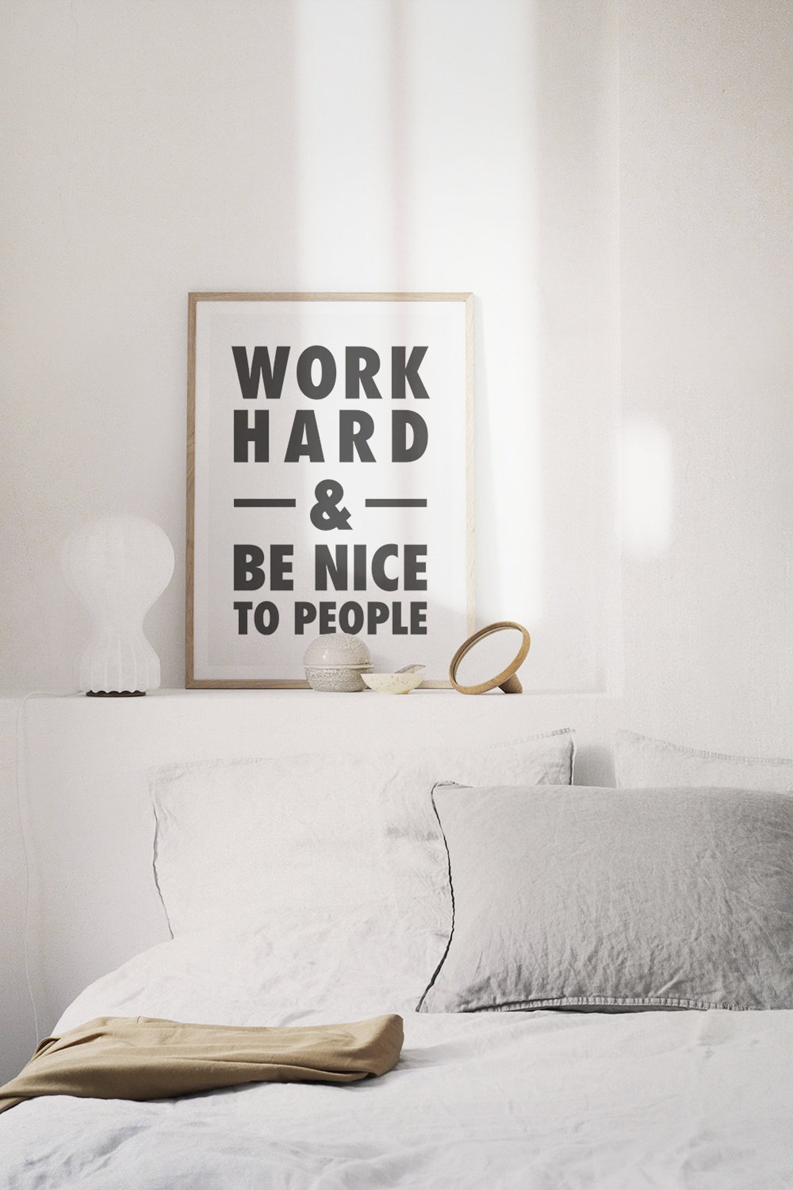 Work Hard and Be Nice to People Mailed Poster Print Printed - Etsy UK