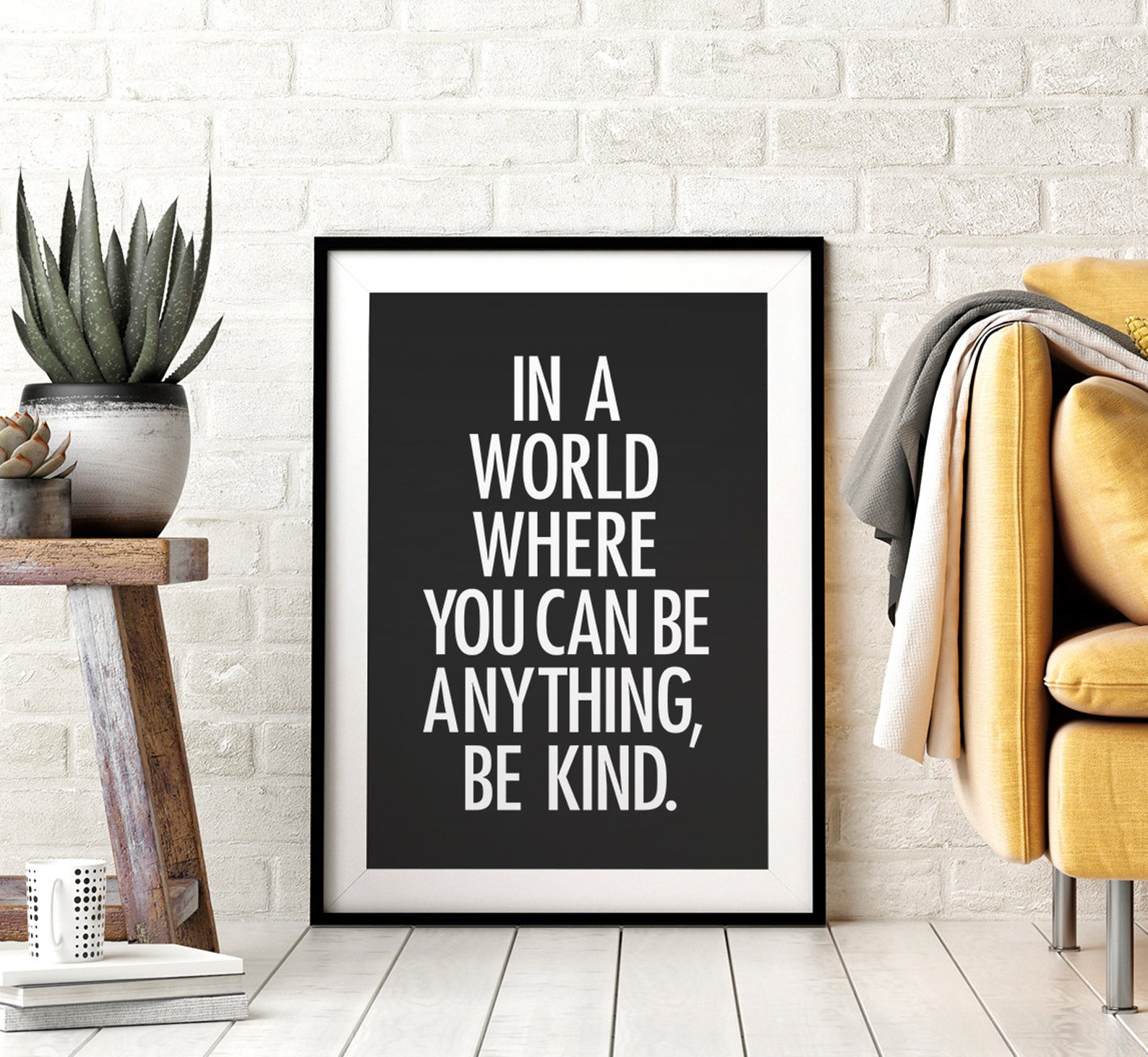 In A World Where You Can Be Anything Be Kind Printable Wall - Etsy