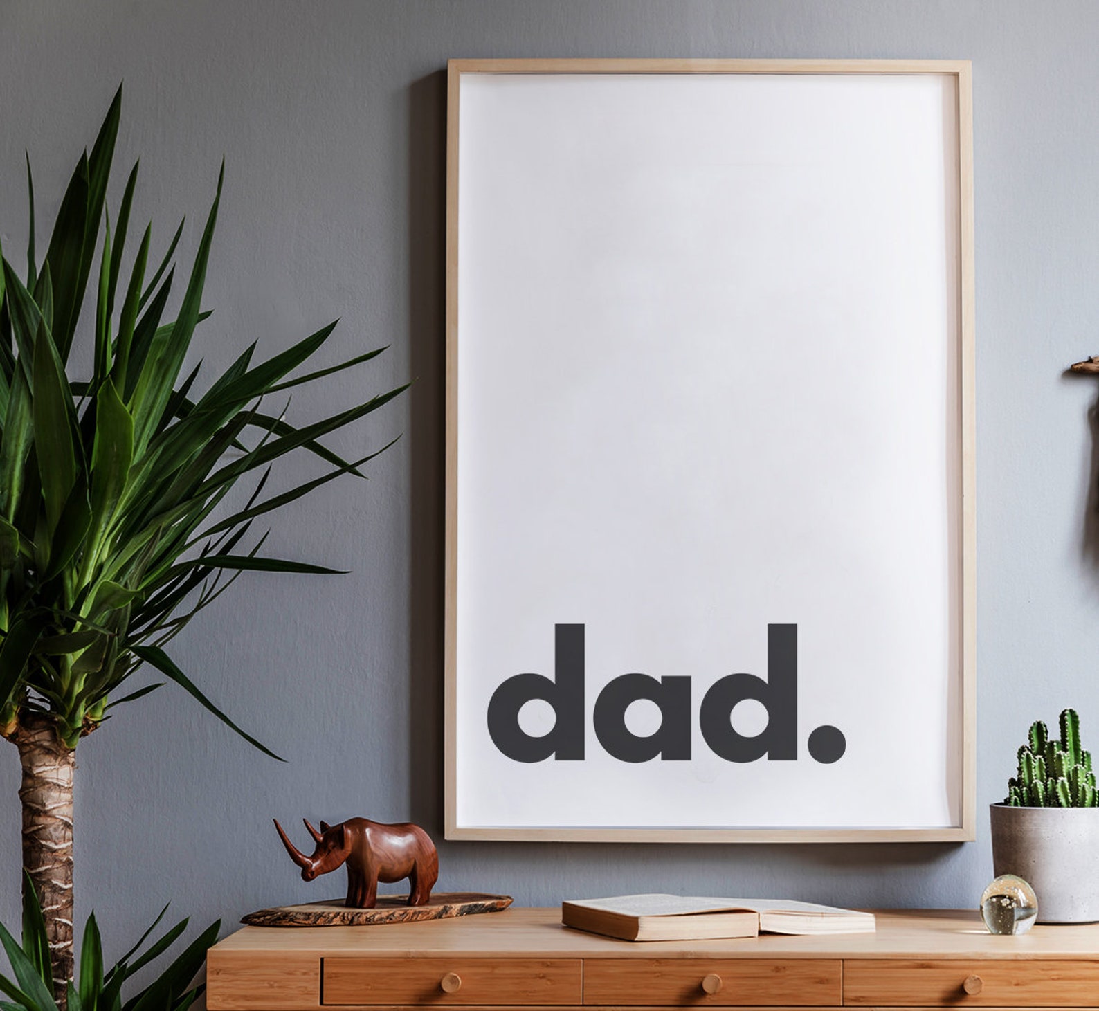 Dad. Printable Wall Art Minimalistic Typography Poster Black - Etsy
