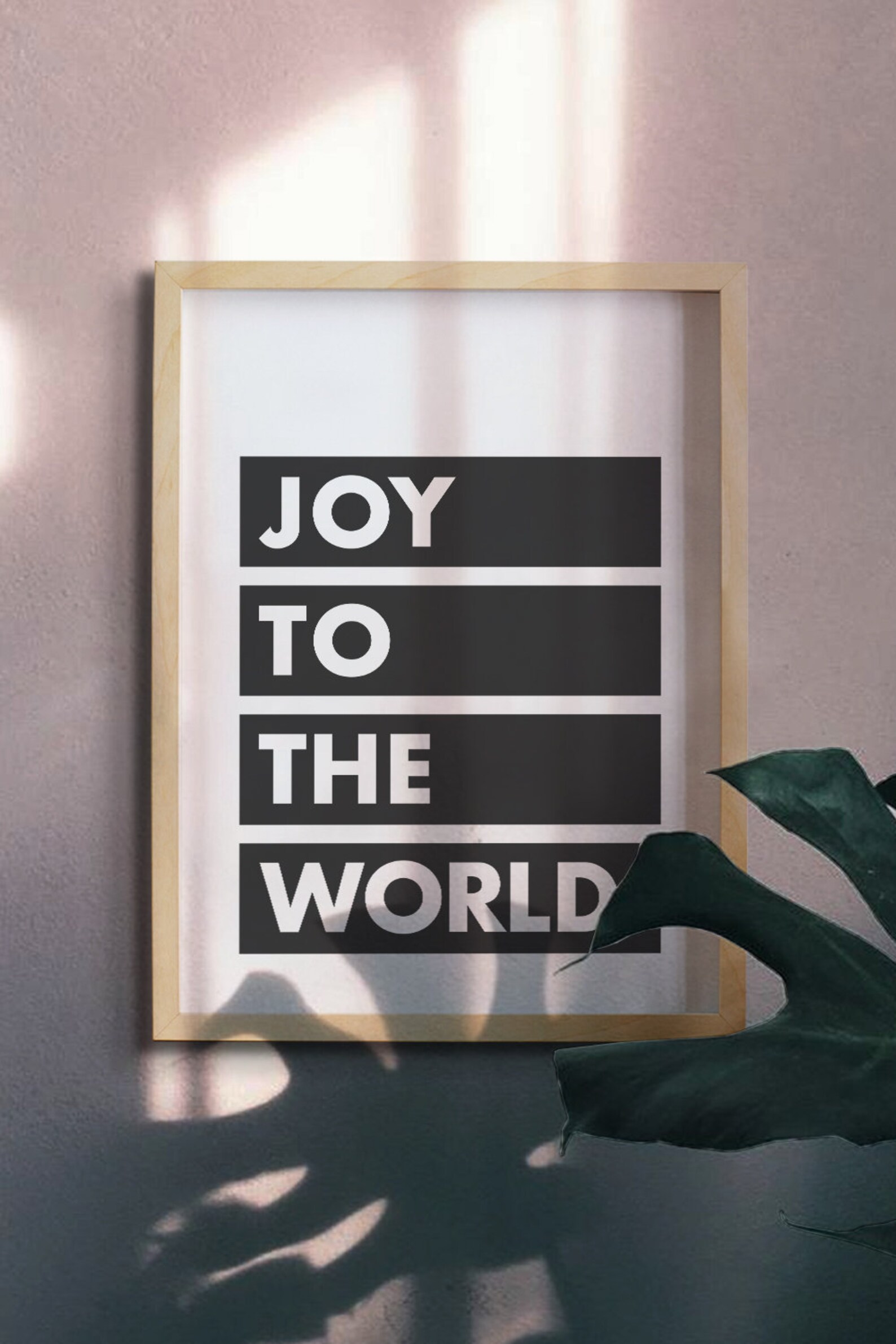 Joy to the World Printable Wall Art, Christmas Print, Typography Poster ...