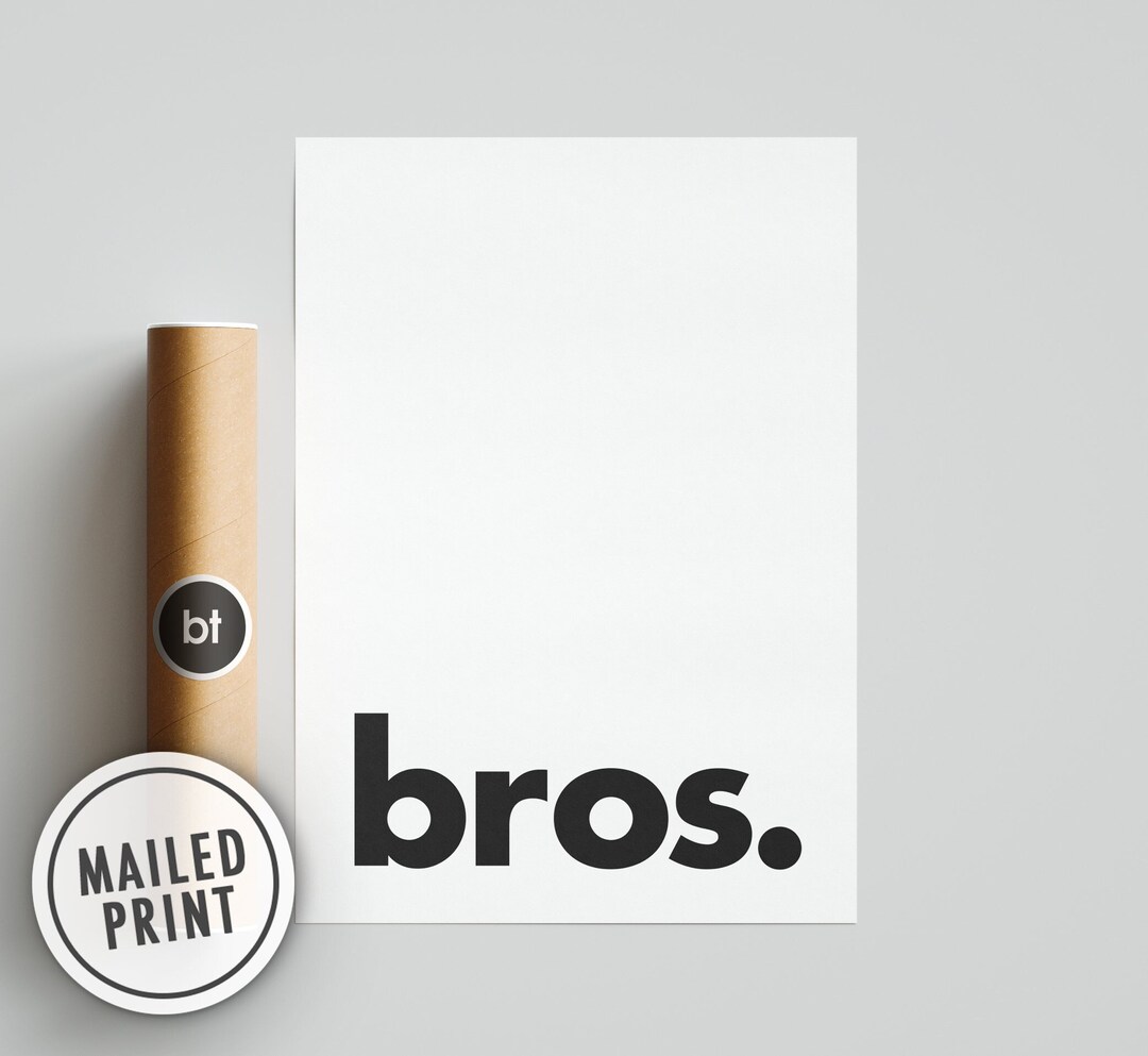 Bros. Mailed Poster Print, Boys Bedroom Decor, Nursery Art, Little ...