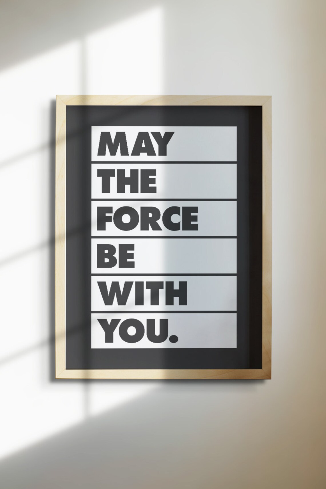 May The Force Will Be With You Printable Wall Art Star Wars | Etsy