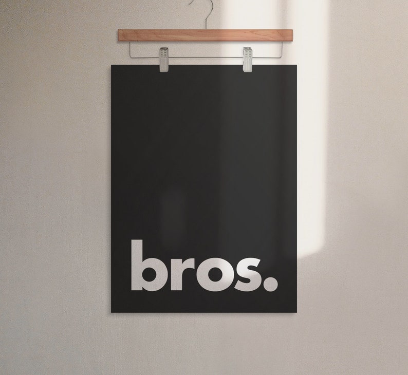 Bros. Printable Wall Art Minimalistic Typography Poster - Etsy