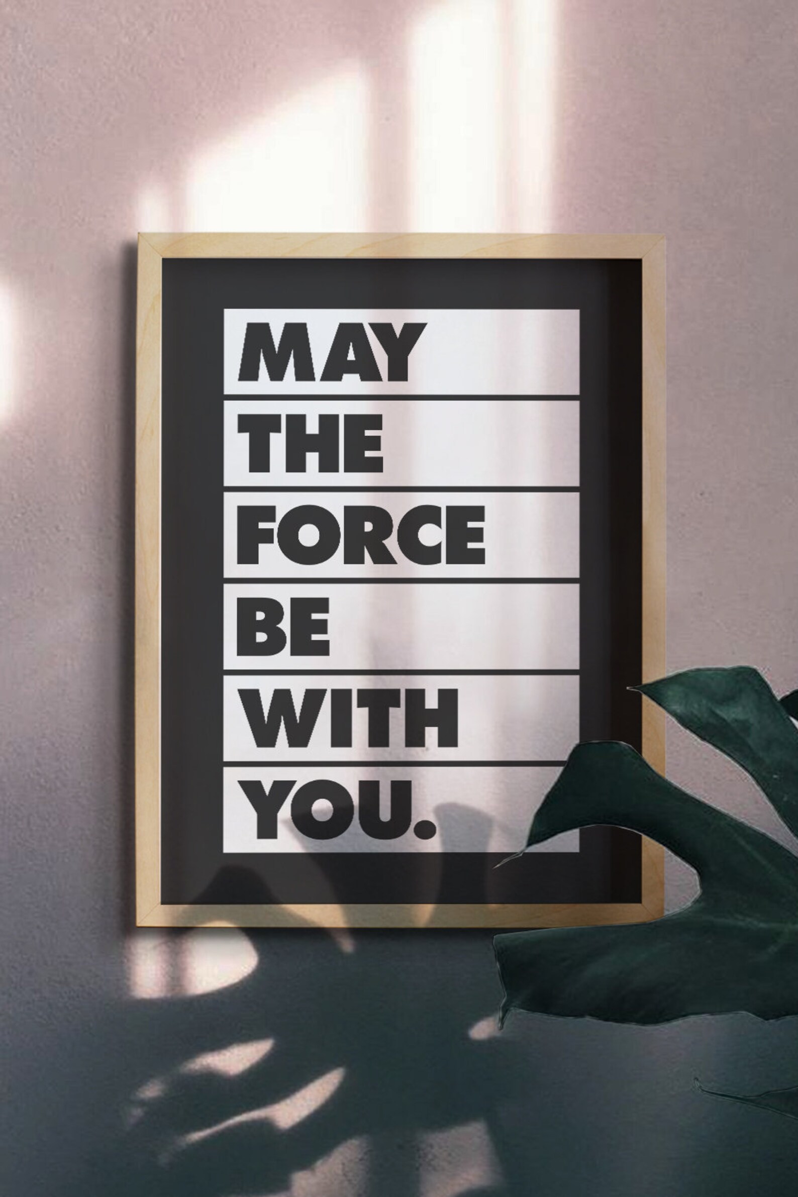 May the Force Will Be With You Printable Wall Art Star Wars | Etsy