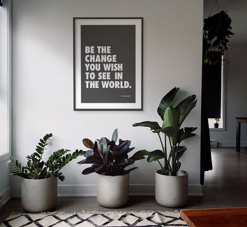 Be the Change You Wish to See in the World Printable Wall Art, Gandhi ...