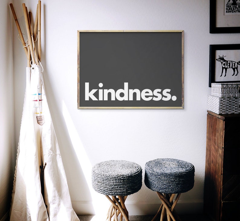 Kindness Printable Wall Art Kids Nursery Art Positive Quote - Etsy