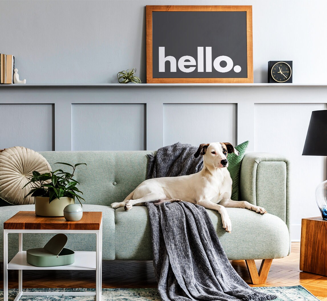 Hello Printable Wall Art, Minimalistic Typography Poster, Black & White ...