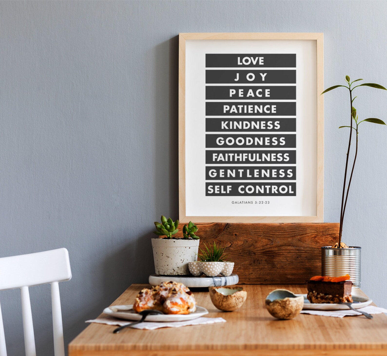 Fruit of the Spirit Printable Wall Art, Galatians 5:22-23, Love Joy ...