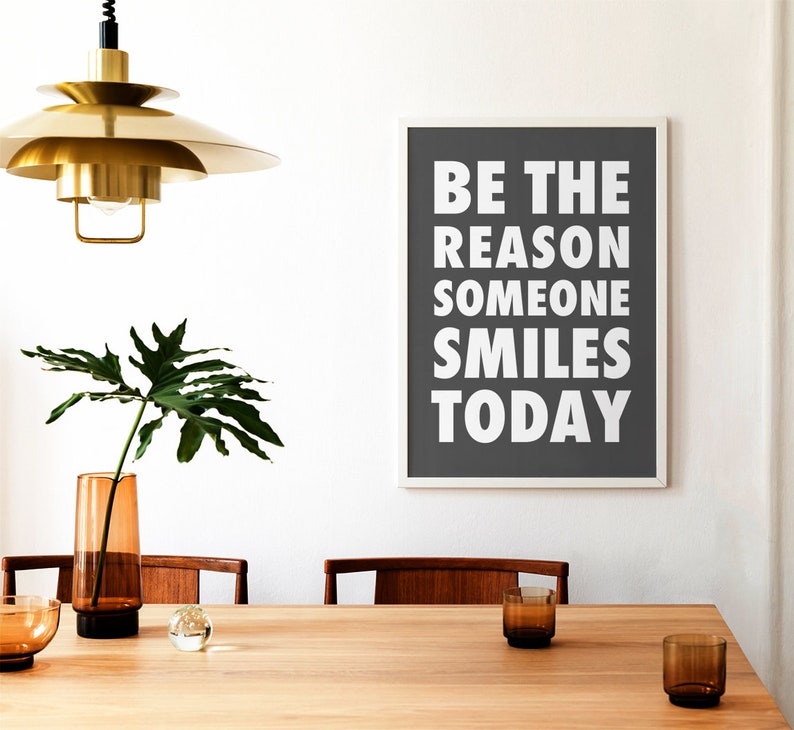 Be the Reason Someone Smiles Today Printable Wall Art - Etsy