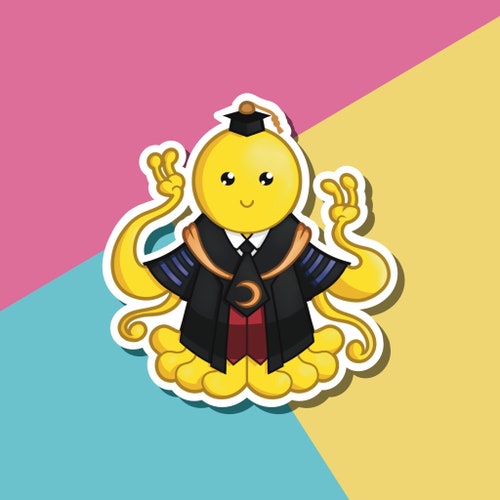 Koro Sensei Vinyl Sticker Assassination Classroom | Etsy