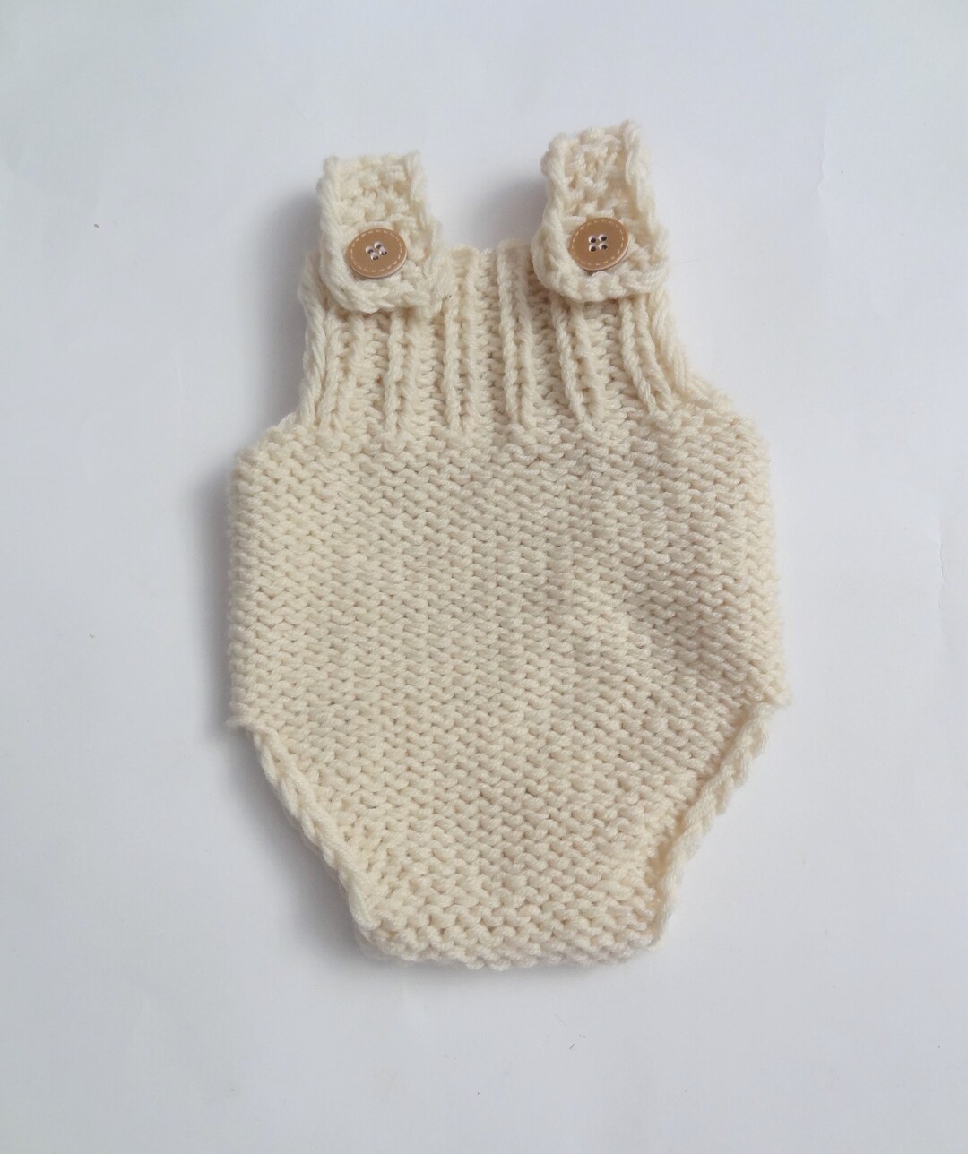 Knit Romper Photo Prop Romper Baby Knitted Romper Knit Newborn Romper ...