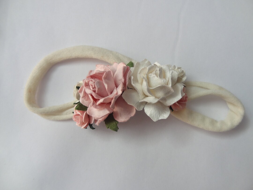 Flowers Headband Rose Headband Newborn Headband Hairband Soft Headband ...