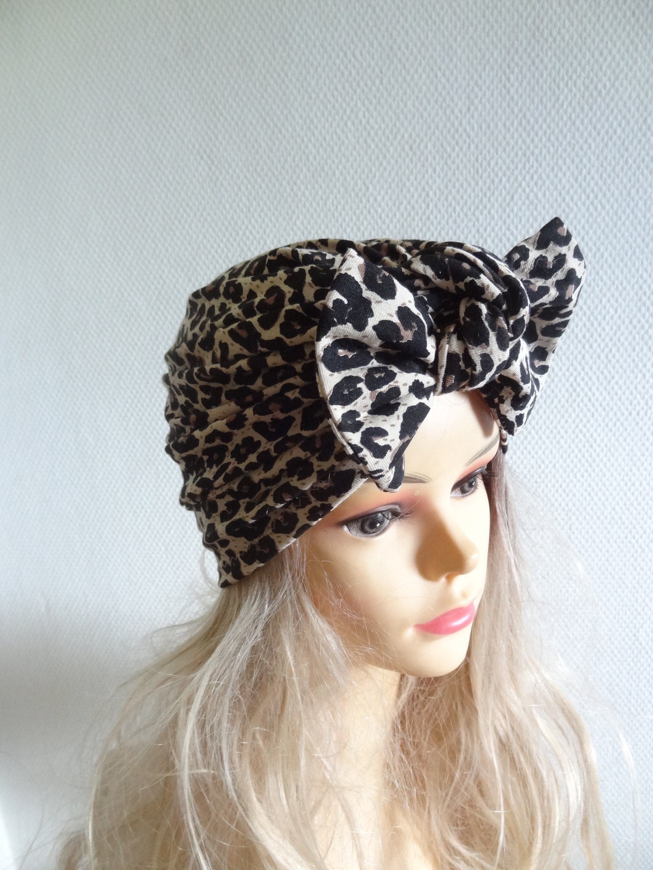 Leopard print Turban Hat for Women womens Fashion Hat Womens | Etsy