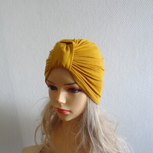 Mustard Turban Hat for Women, Womens Fashion Hat Womens Cancer Hat ...