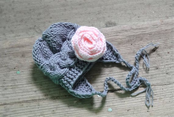 Tuque avec cache-oreilles bébé fille chapeau nouveau-né | Etsy