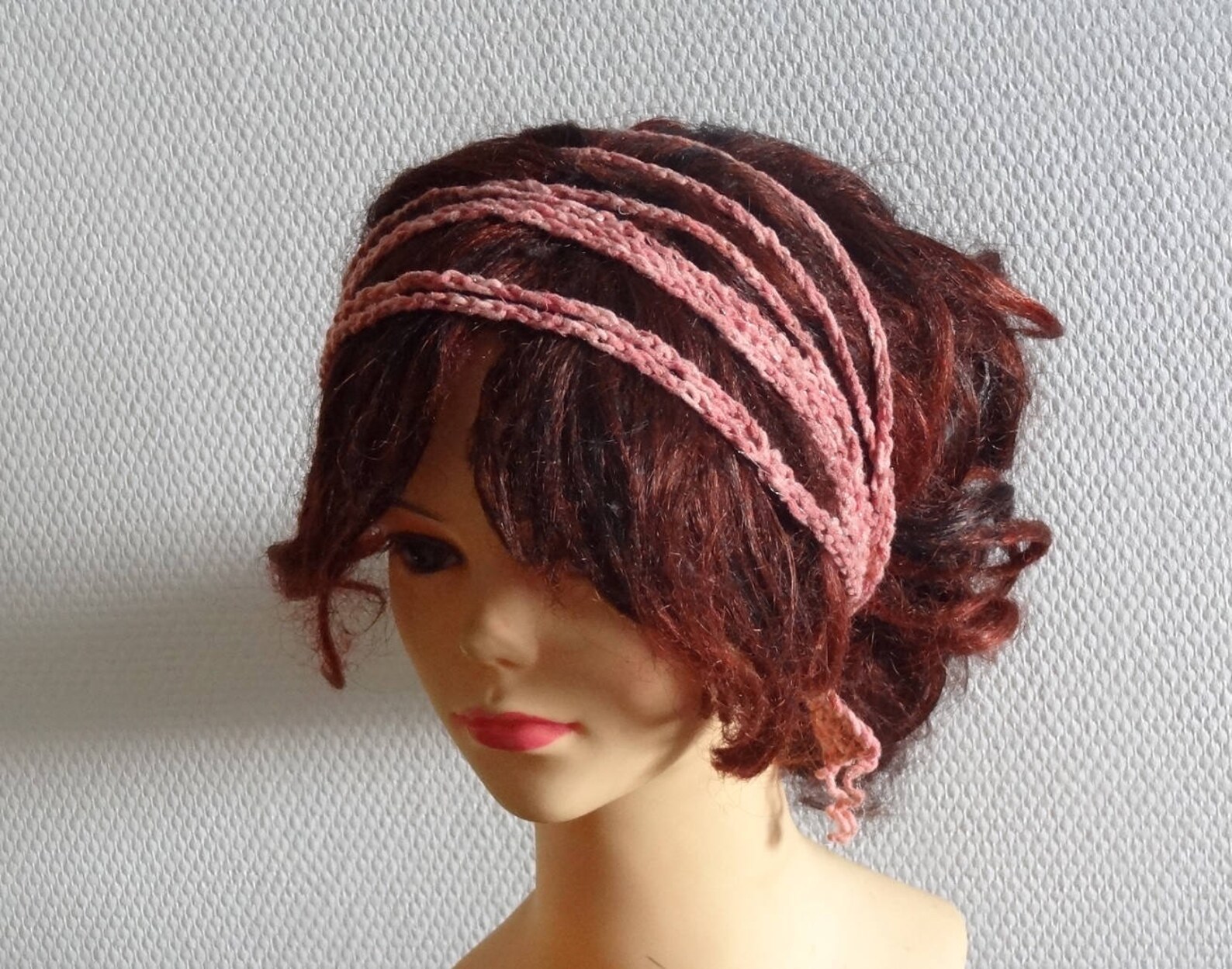 Rustic Headband Boho Headband , Summer Headband, Braided Crochet ...