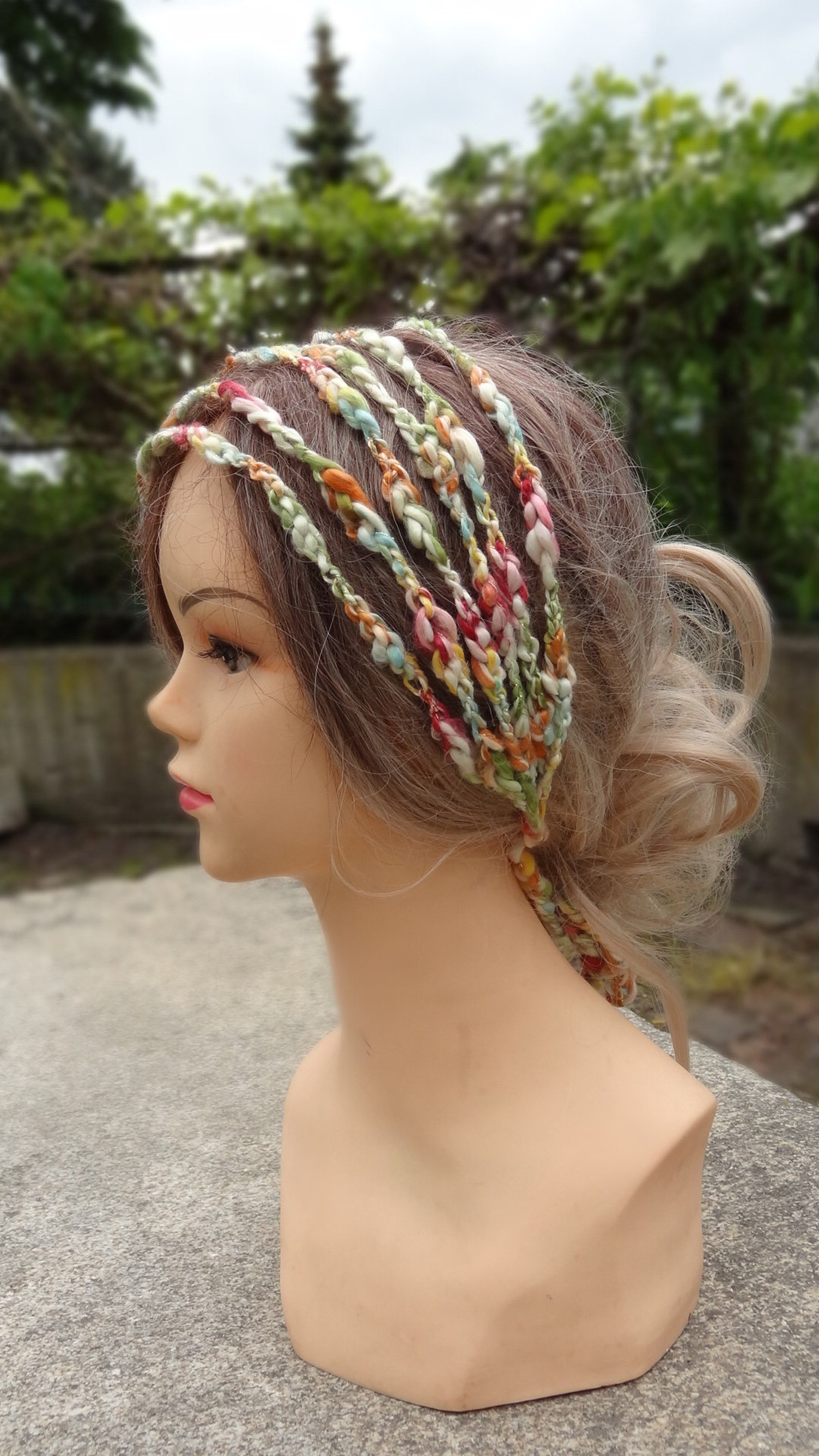 Gypsy Style Hair Wrap Rustic Headband Boho Hippie Headband | Etsy