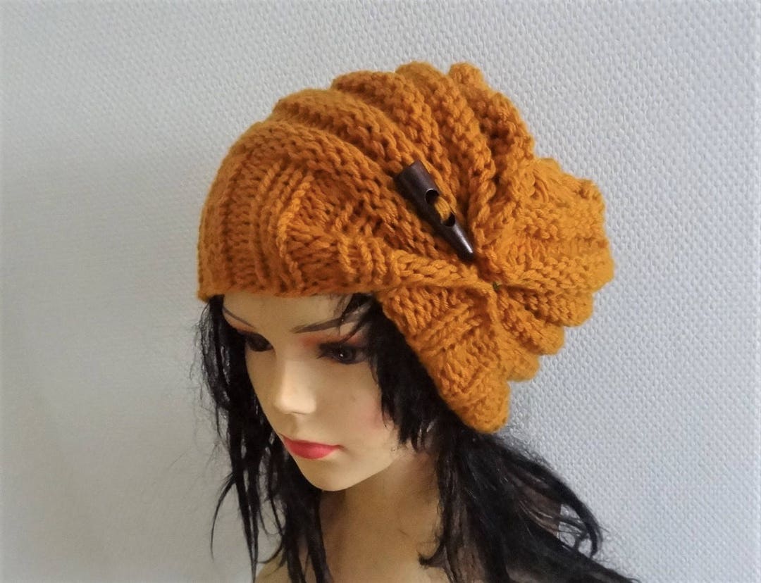 Hand Knit Hat Knit Women Hat Fall Winter Accessories Womens Fashion ...