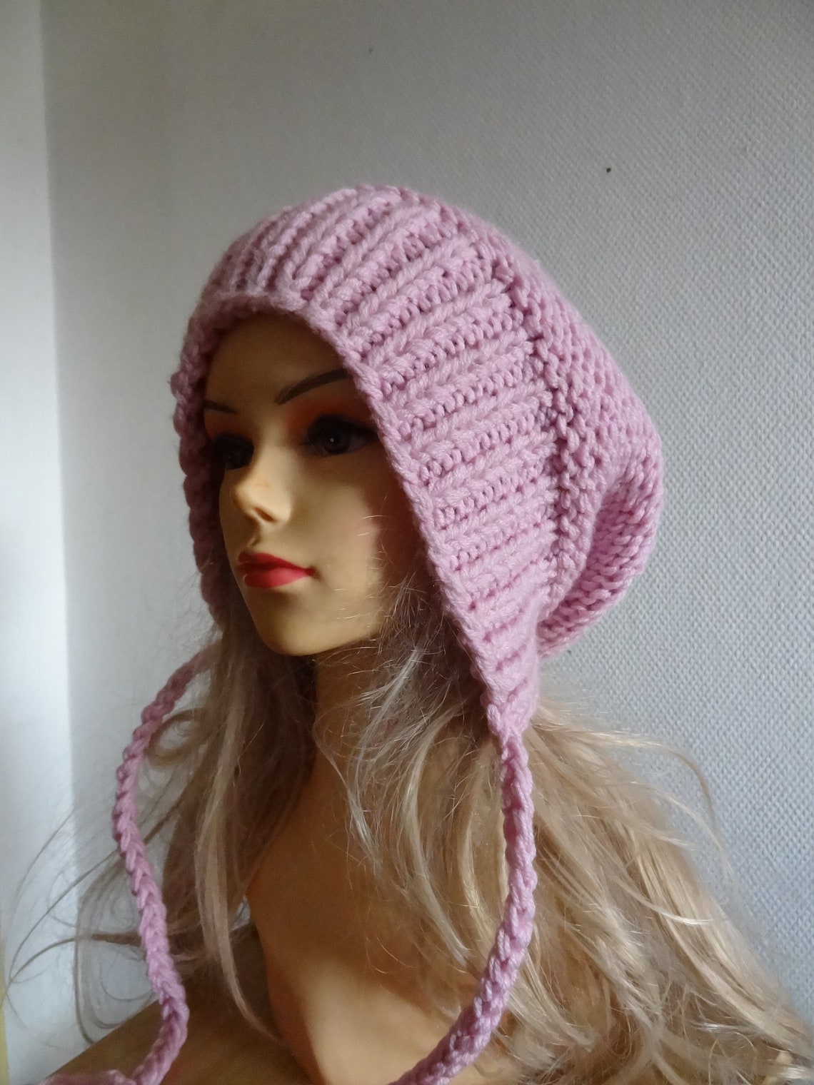 Slouchy Ear Flap Hat Slouchy Hat Knitted Slouchy Beanie Women - Etsy