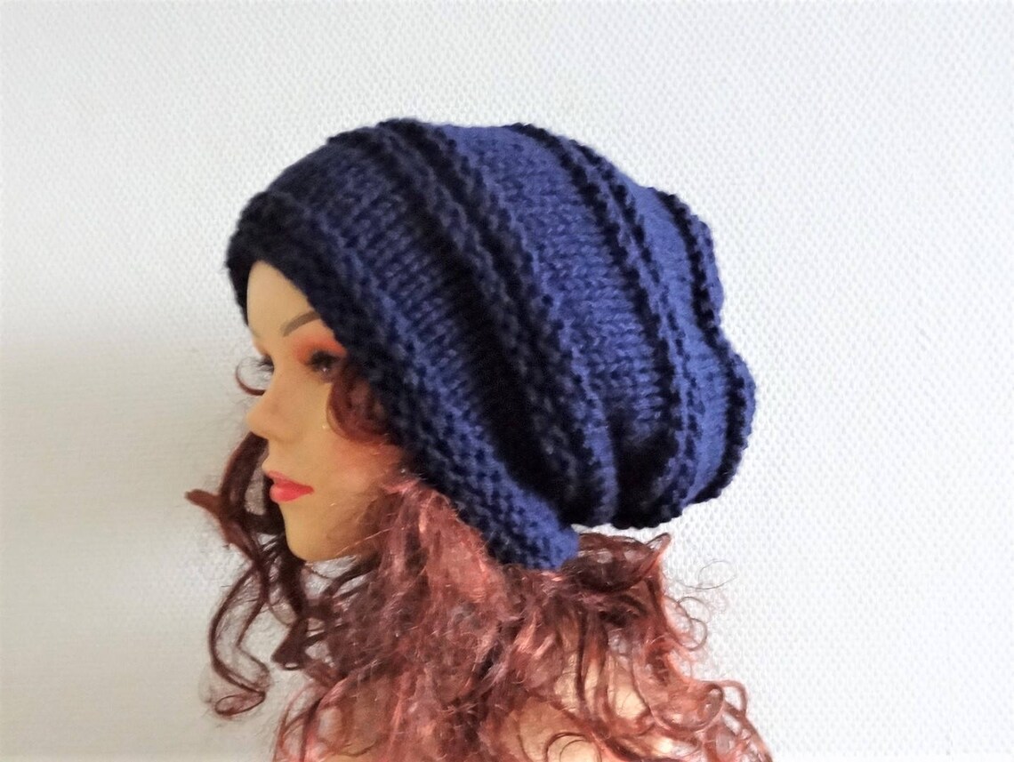 Knit Hat Slouchy Women Men GRAY Hat Unisex Knit Slouchy - Etsy